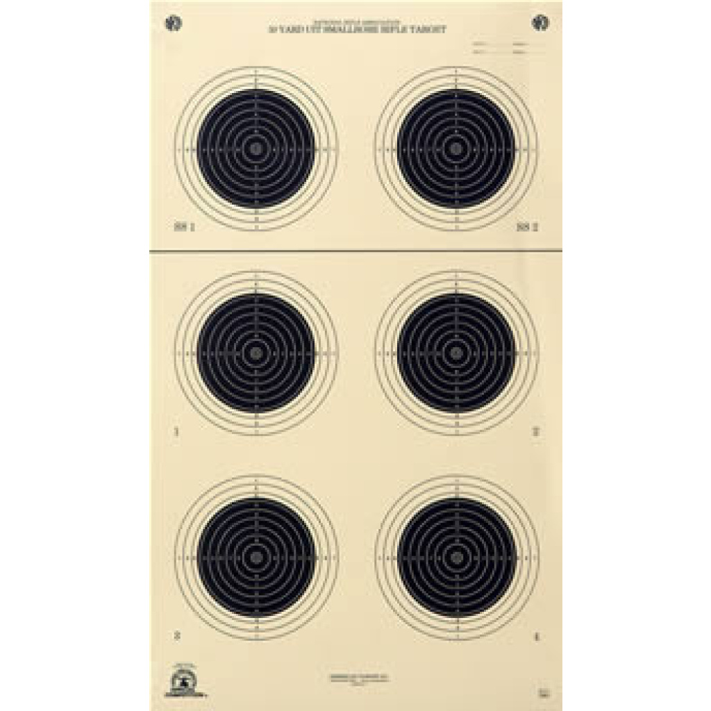Target A51 50 yard reduction of 50m smallbore six bull target ...