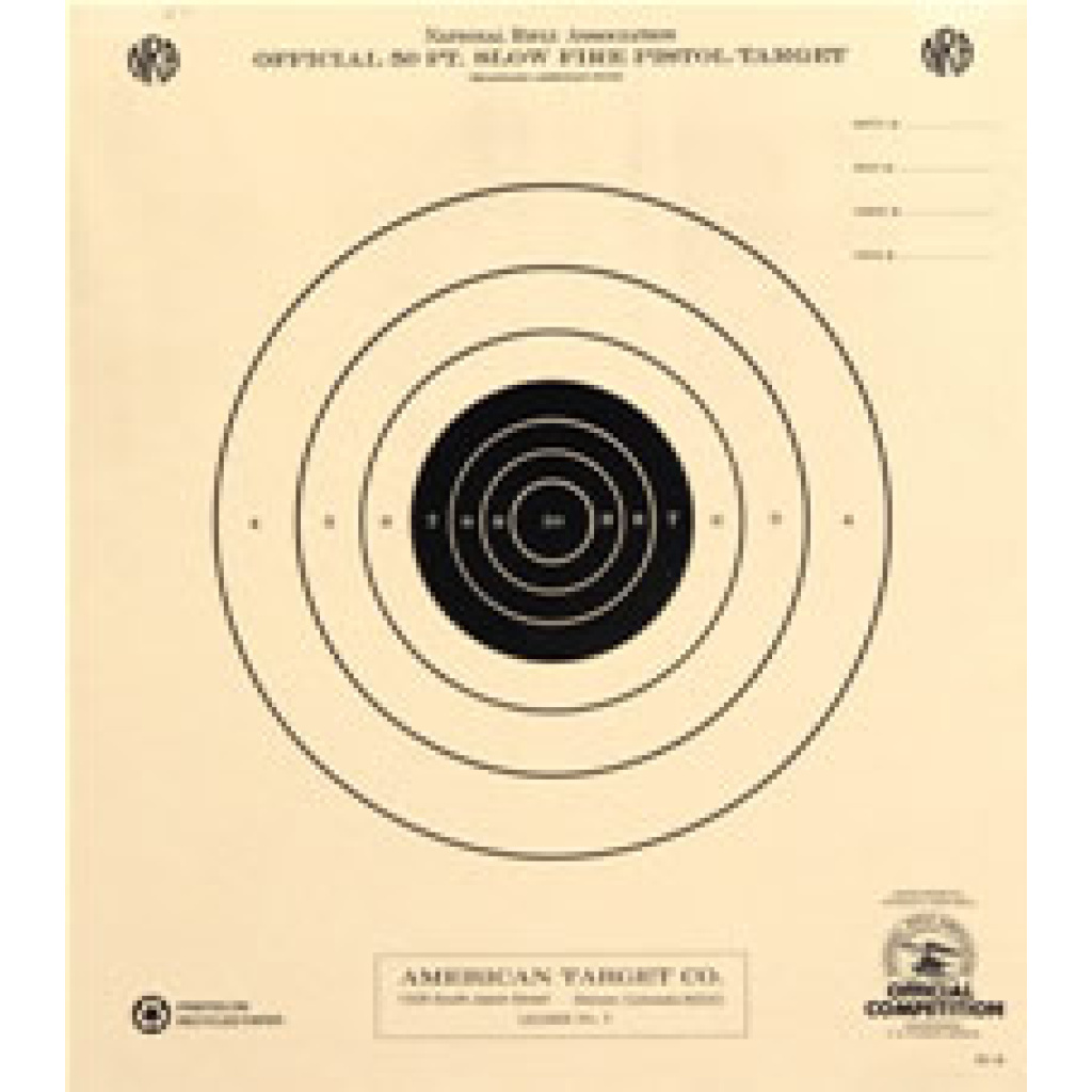 Target B2 50 Foot Slow Fire Handgun NRA Target - Freeland's Sports LLC