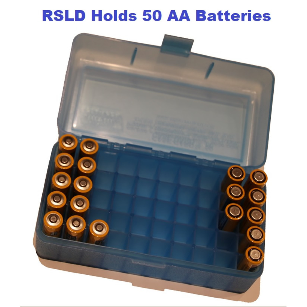 Ammo Box 50 Rounds & AA Batteries MTM RSLD-50 - Freeland's Sports LLC