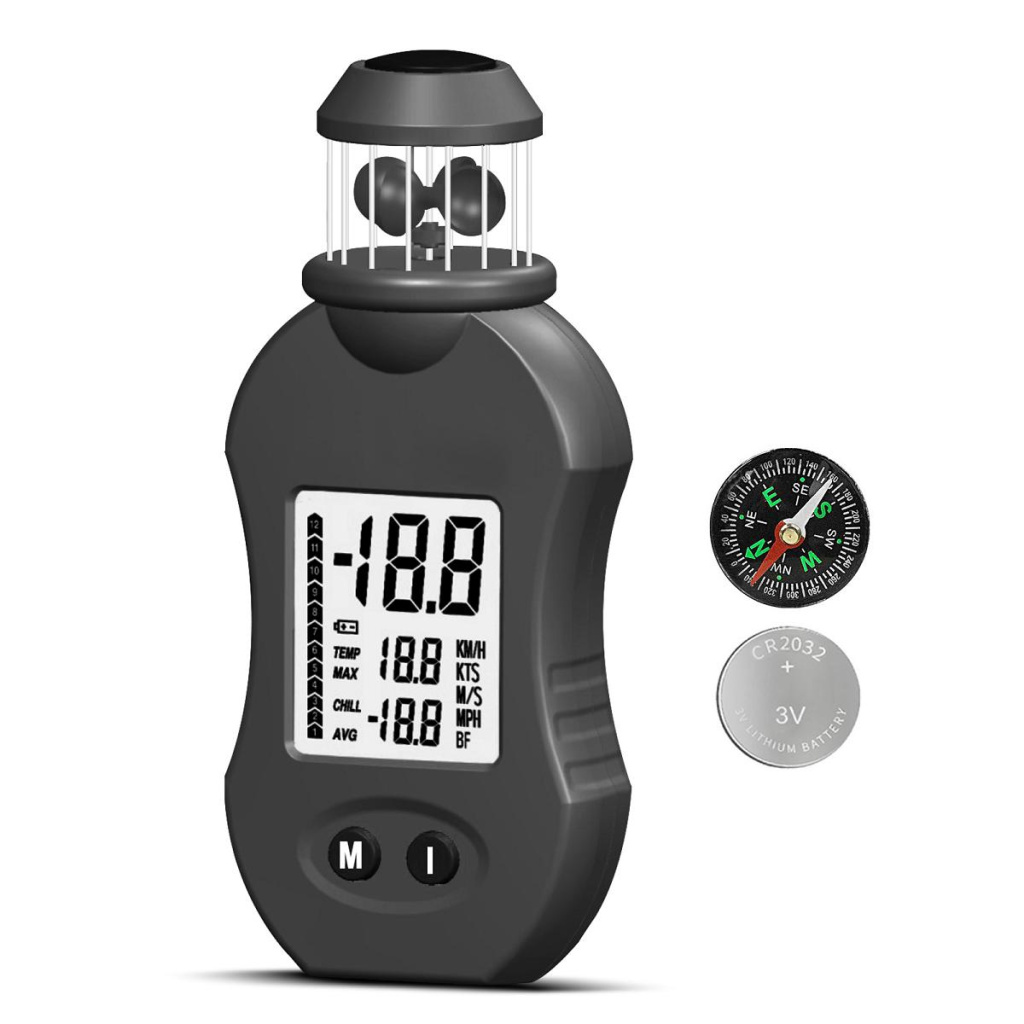 Digital Windmill Speed & Direction Gauge (Current, Max, Average on ...