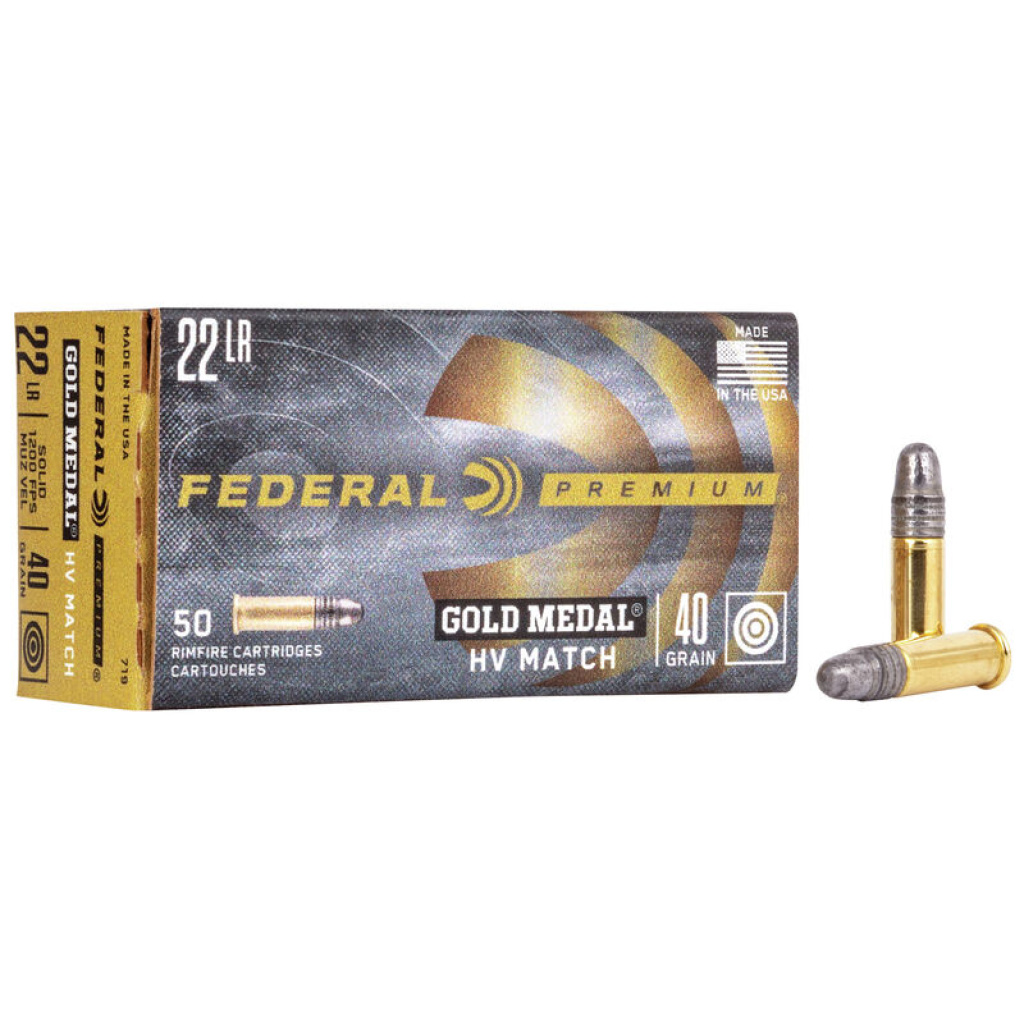 Federal Gold Medal HV Match High Velocity 22LR Box 50 - Freeland's ...