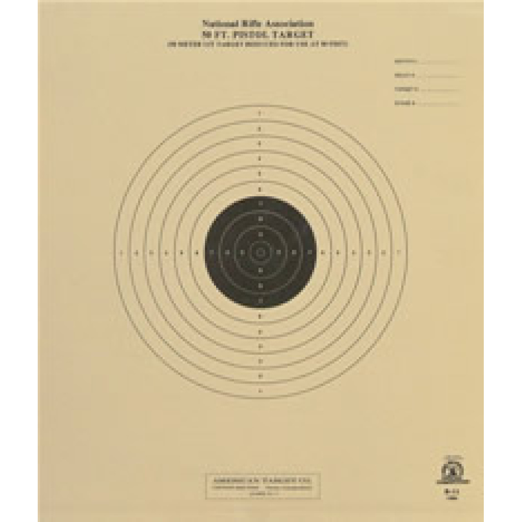 B11 Target 50 Foot Reduction of 50 Meter Slow Fire Official NRA Target ...