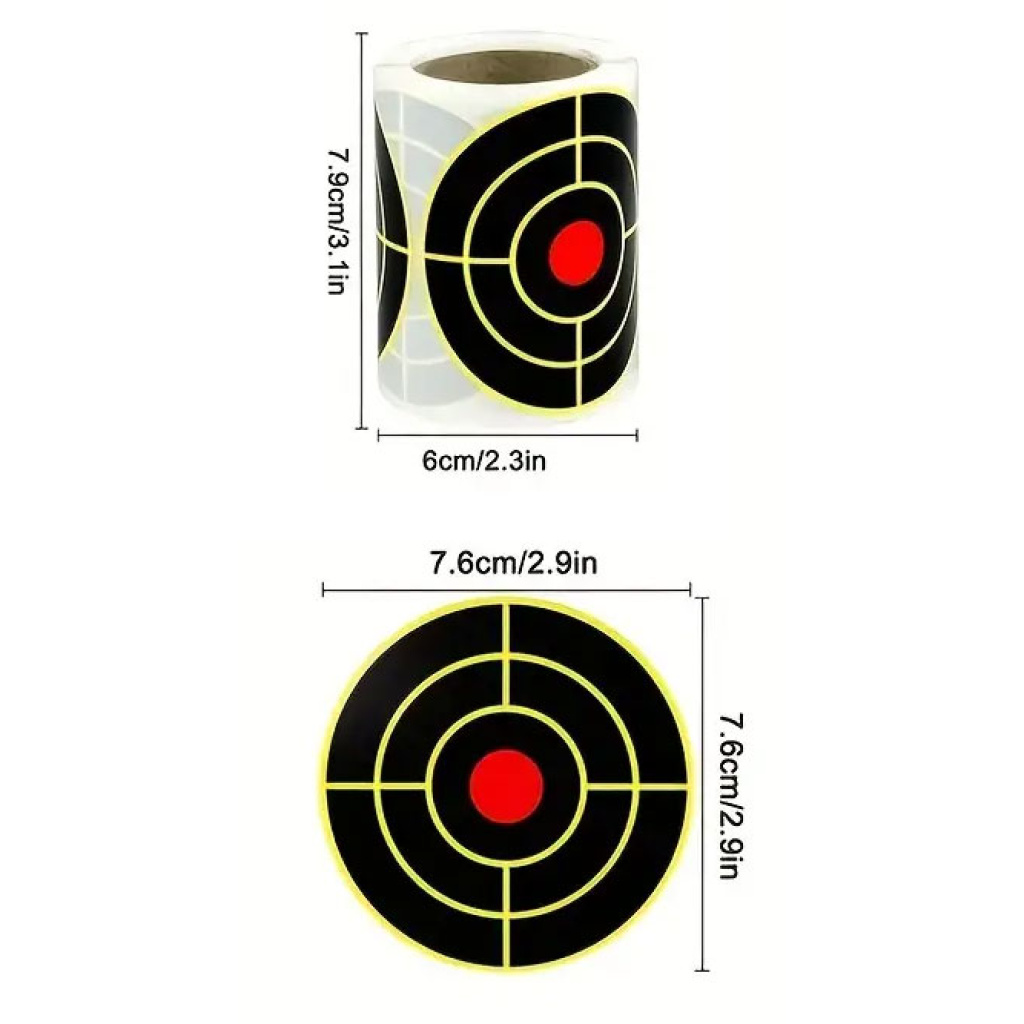 Self-Adhesive Sticker Fluorescent Reactive Splatter Targets 2.9″ Roll ...