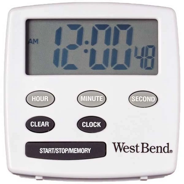 Westbend Timer Clock with Digital Display, in White (40055) - Freeland ...